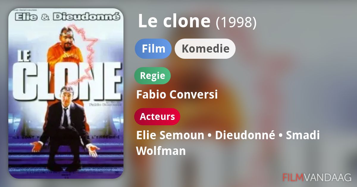 Le clone (film, 1998) - FilmVandaag.nl