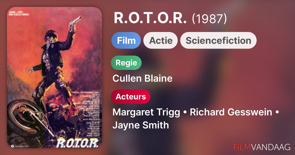 R.O.T.O.R. (film, 1988) - FilmVandaag.nl