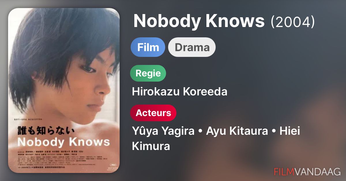 Nobody Knows (film, 2004) - FilmVandaag.nl