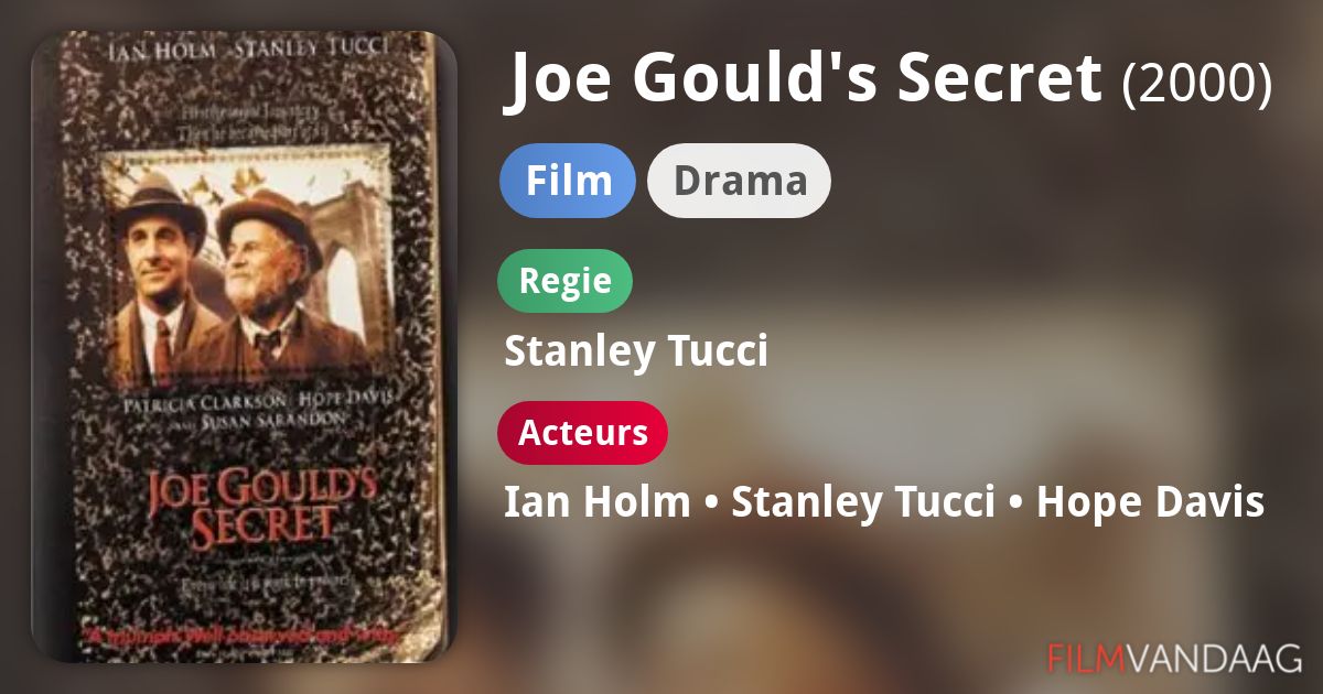Joe Gould's Secret (film, 2000) - FilmVandaag.nl