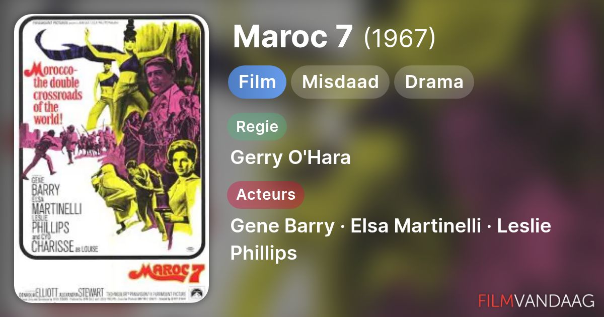 Maroc 7 (film, 1967) - FilmVandaag.nl