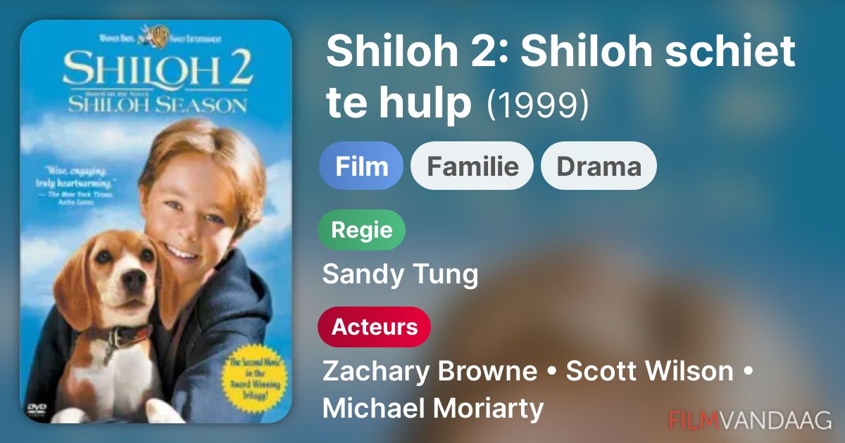 Shiloh 2: Shiloh schiet te hulp (film, 1999) - FilmVandaag.nl
