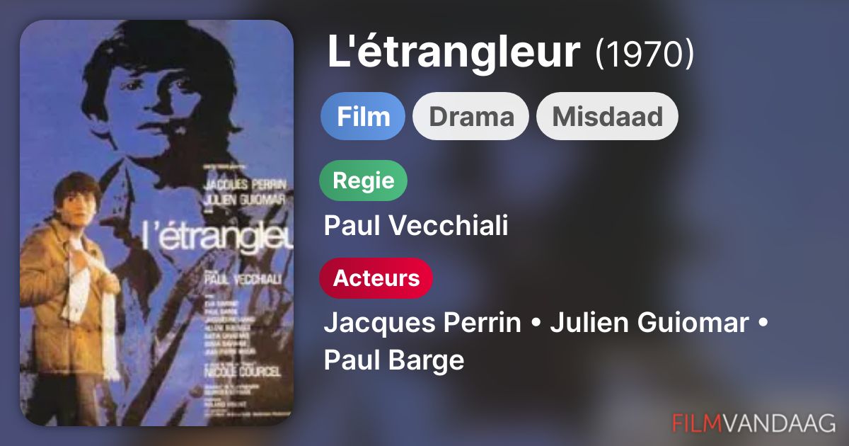 L'étrangleur (film, 1972) - FilmVandaag.nl