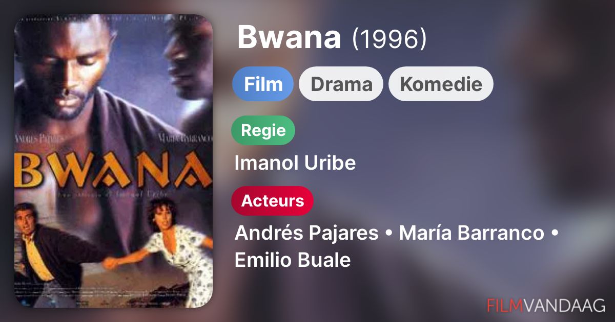 Bwana (film, 1996) - FilmVandaag.nl