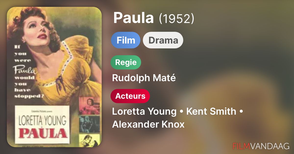 Paula (film, 1952) - FilmVandaag.nl