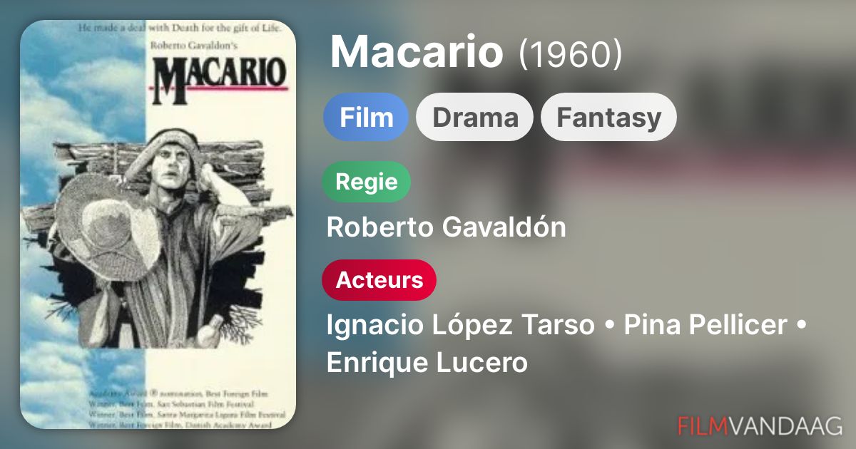 Macario (film, 1960) - FilmVandaag.nl