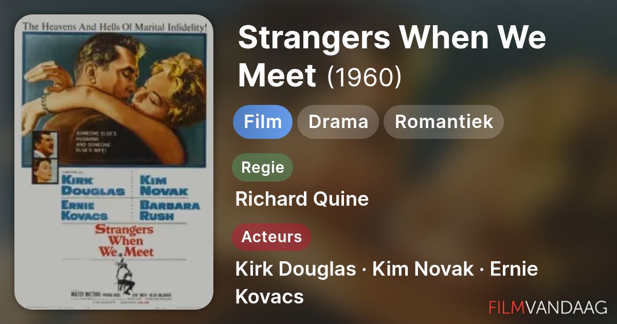 Strangers When We Meet (film, 1960) - FilmVandaag.nl