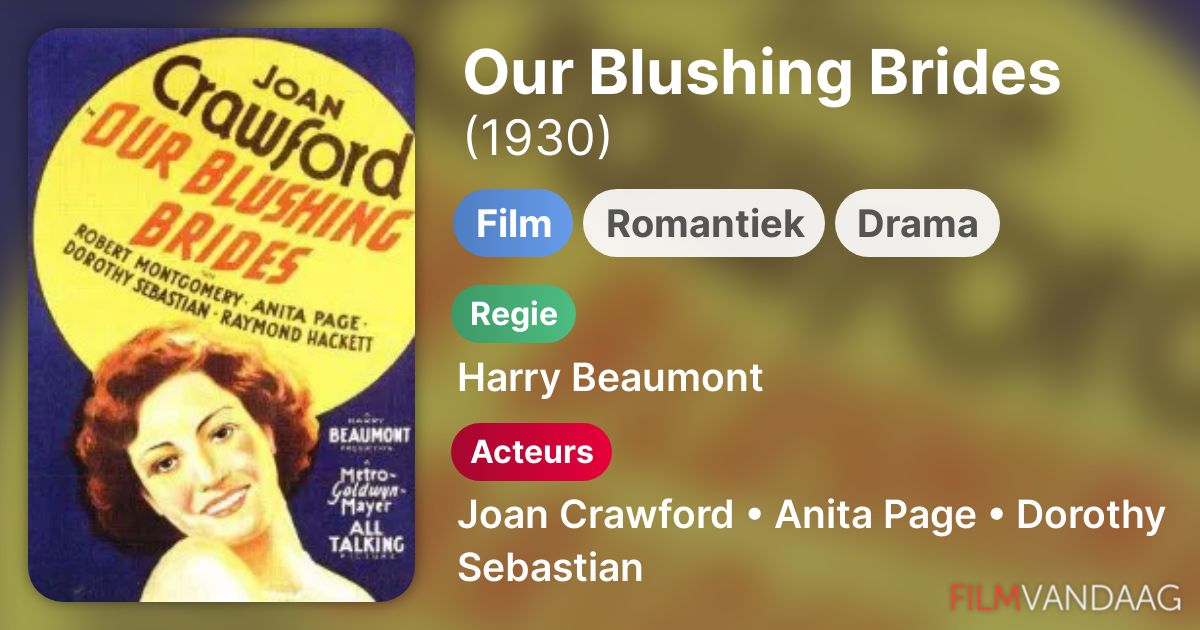 Our Blushing Brides (film, 1930) - FilmVandaag.nl