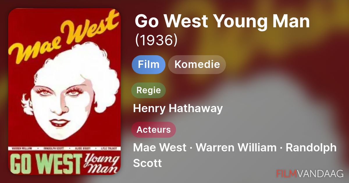 Go West Young Man (film, 1936) - FilmVandaag.nl