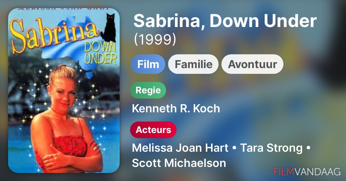 Alle acteurs in Sabrina, Down Under (film, 1999) - FilmVandaag.nl