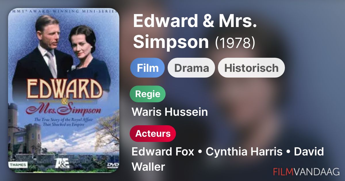 Edward & Mrs. Simpson (film, 1978) - FilmVandaag.nl
