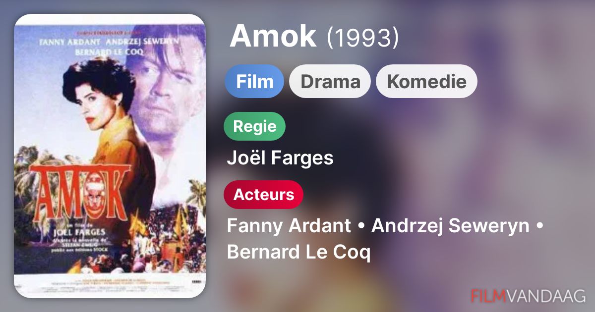 Amok (film, 1993) - FilmVandaag.nl