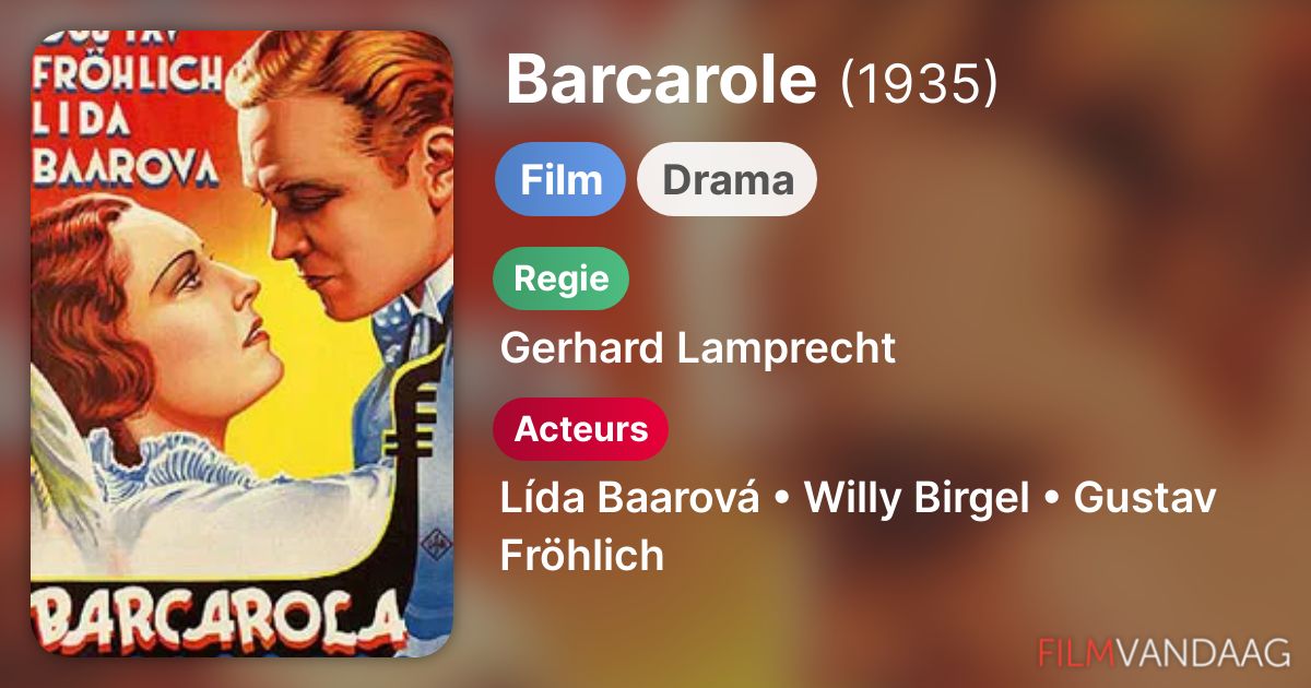 Barcarole (film, 1935) - FilmVandaag.nl