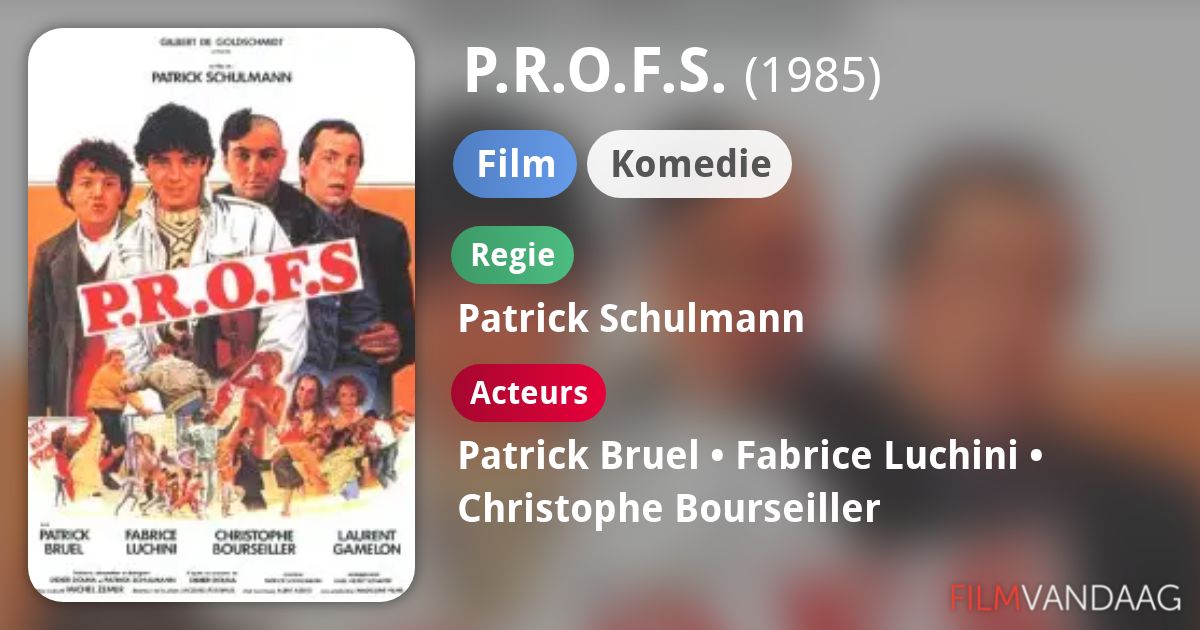 P.R.O.F.S. (film, 1985) - FilmVandaag.nl