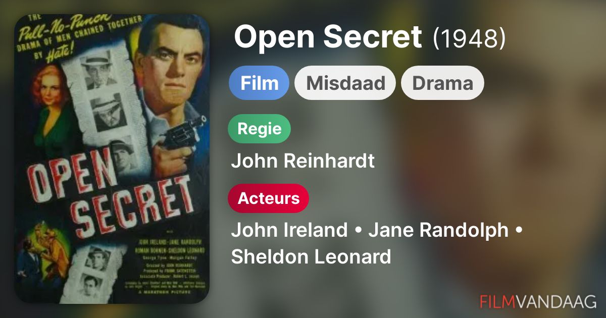 Open Secret (film, 1948) - FilmVandaag.nl