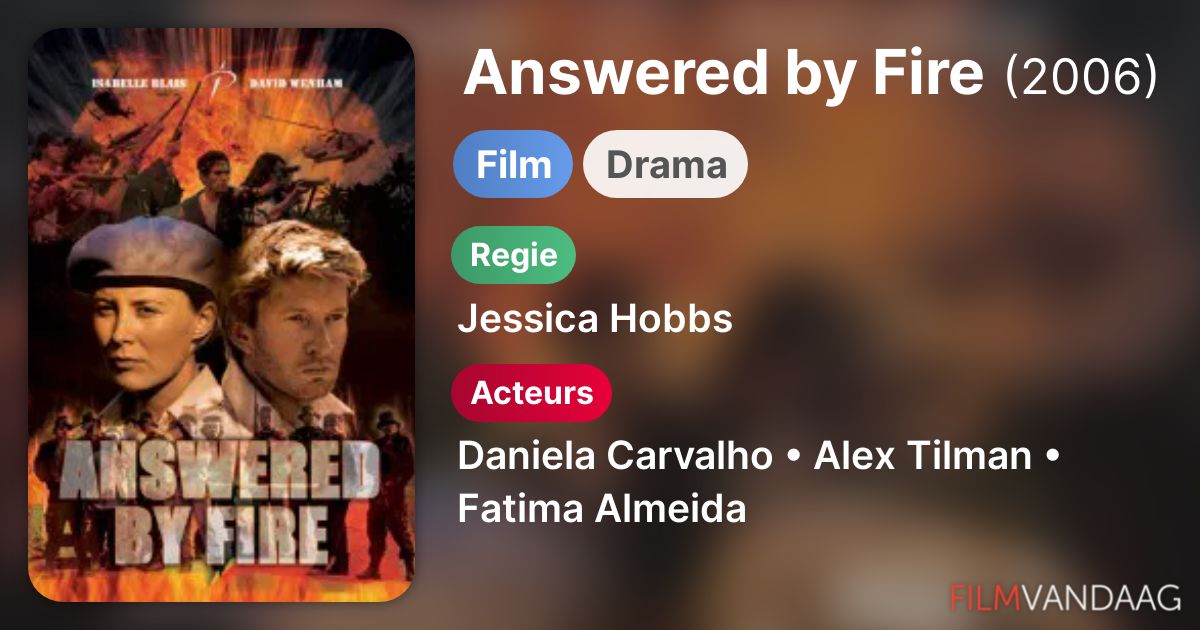 Answered by Fire (film, 2006) - FilmVandaag.nl