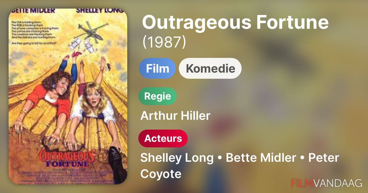 Outrageous Fortune (film, 1987) kopen op dvd of blu-ray - FilmVandaag.nl