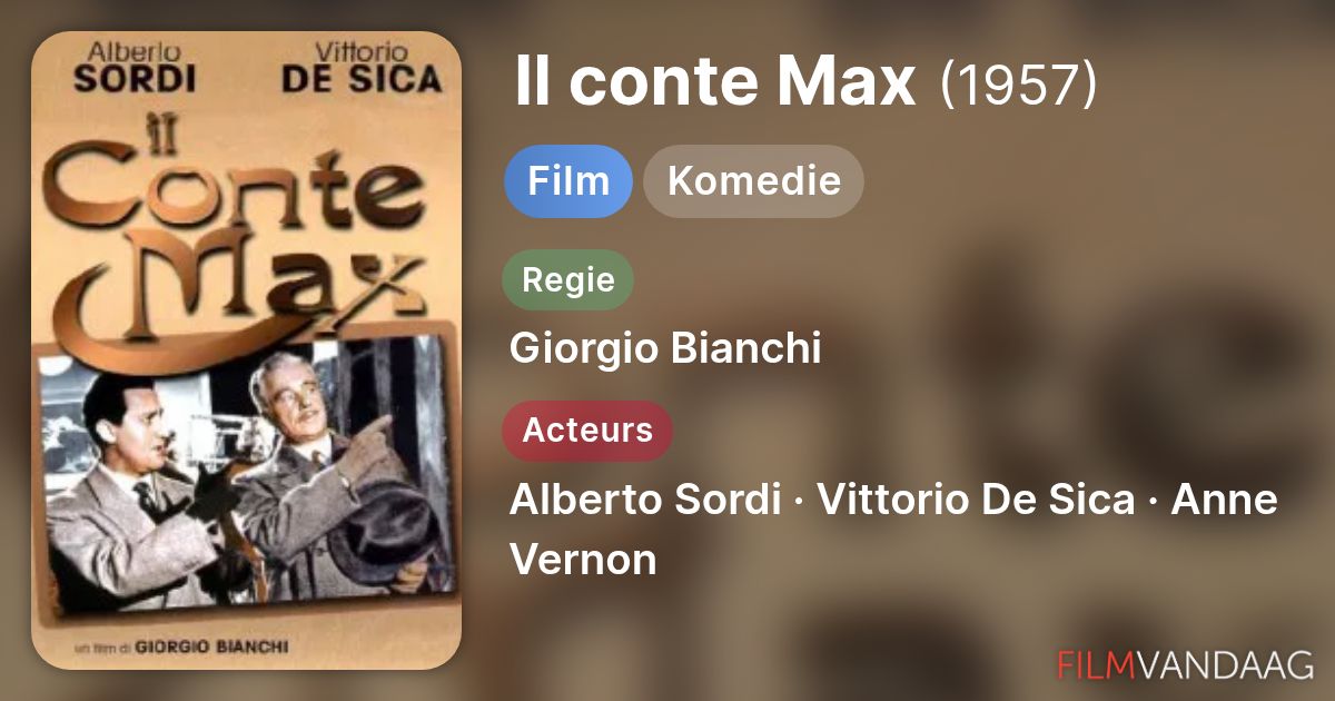 Il conte Max (film, 1957) - FilmVandaag.nl