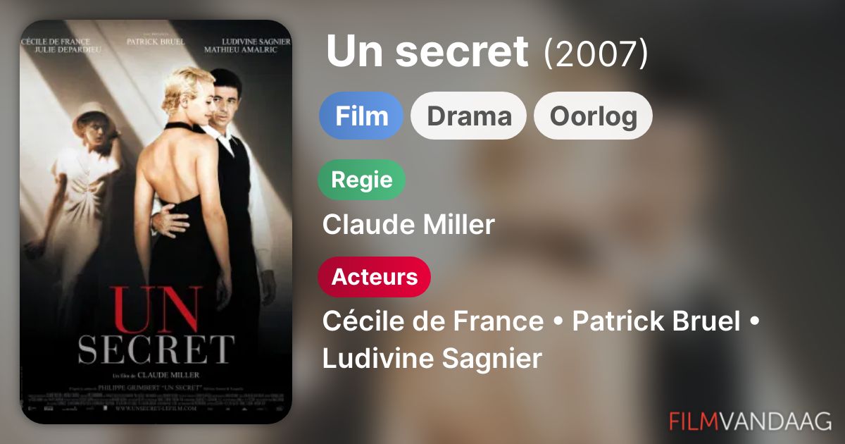Un secret (film, 2007) - FilmVandaag.nl
