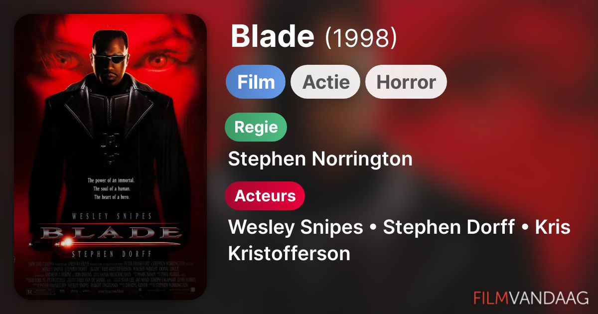 Blade (film, 1998) - FilmVandaag.nl