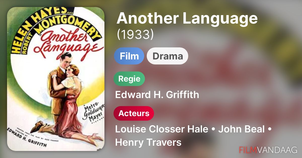 Another Language (film, 1933) - FilmVandaag.nl