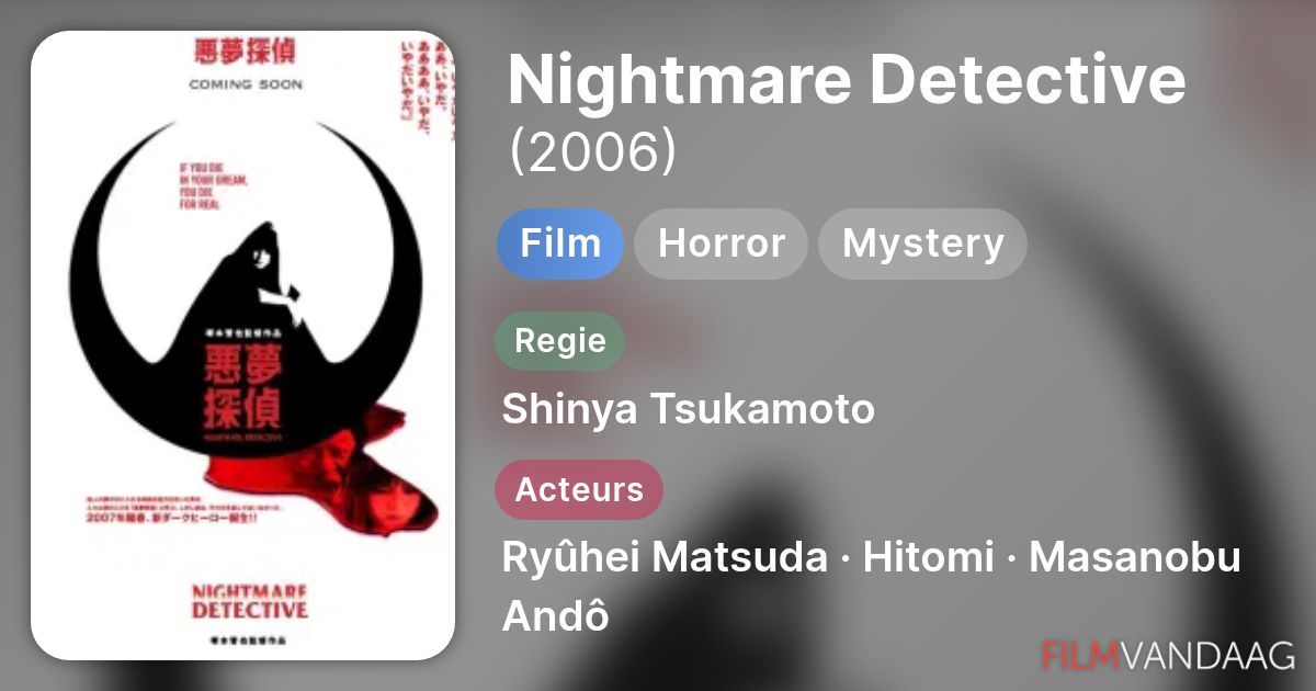 Nightmare Detective (film, 2006) - FilmVandaag.nl