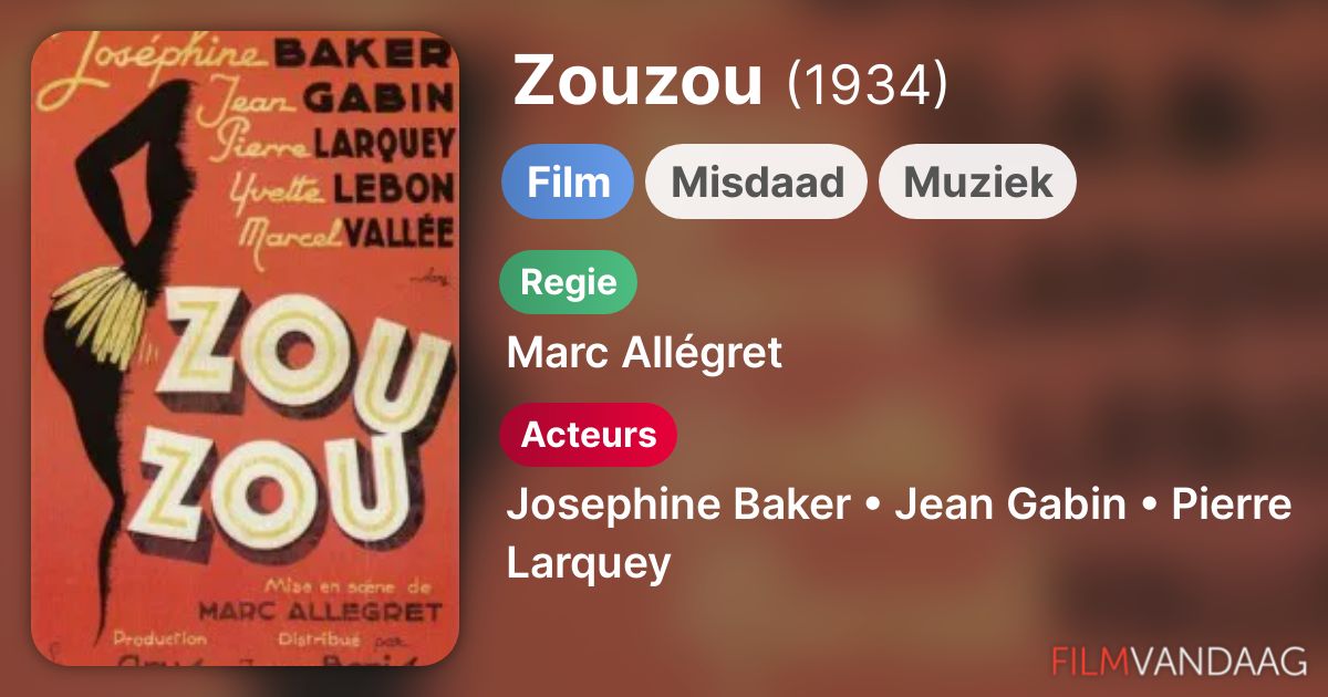 Zouzou (film, 1934) - FilmVandaag.nl