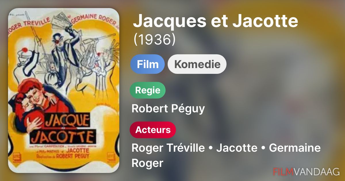 Jacques et Jacotte (film, 1936) - FilmVandaag.nl