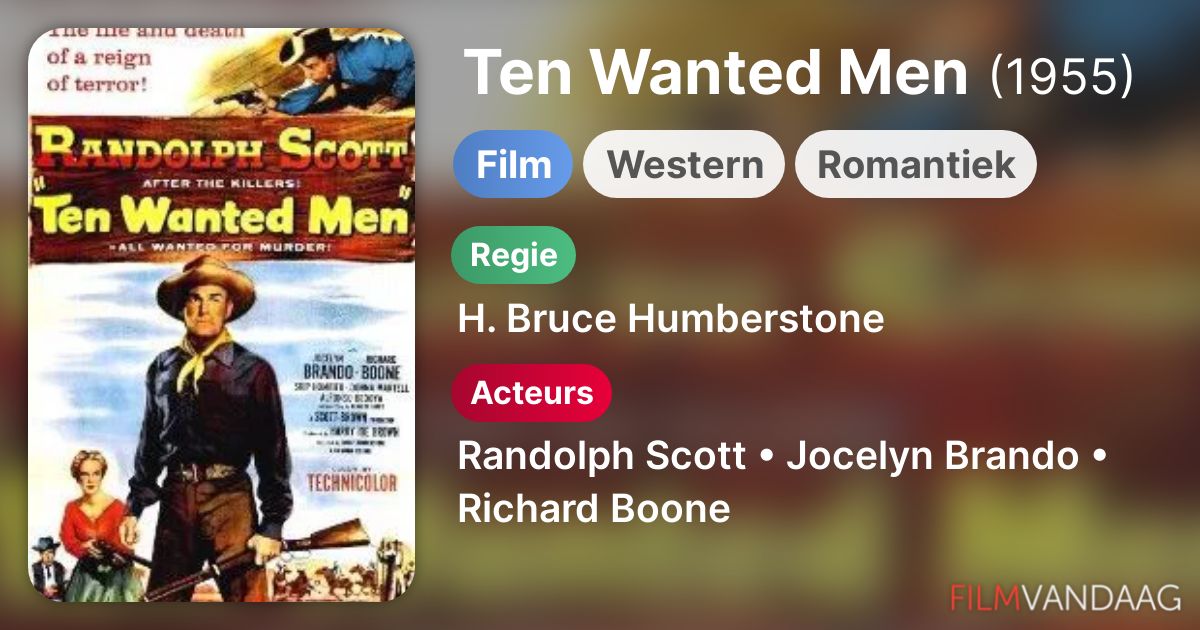 Ten Wanted Men (film, 1955) - FilmVandaag.nl