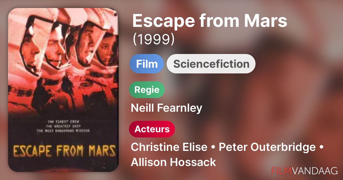 Escape from Mars (film, 1999) - FilmVandaag.nl