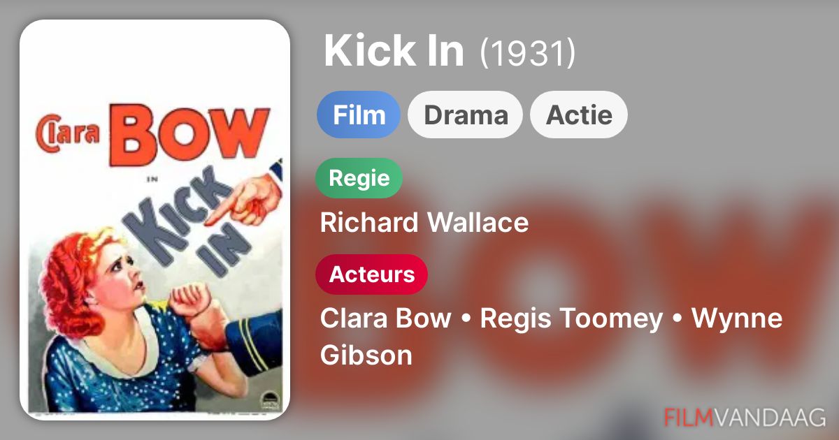 Kick In (film, 1931) - FilmVandaag.nl