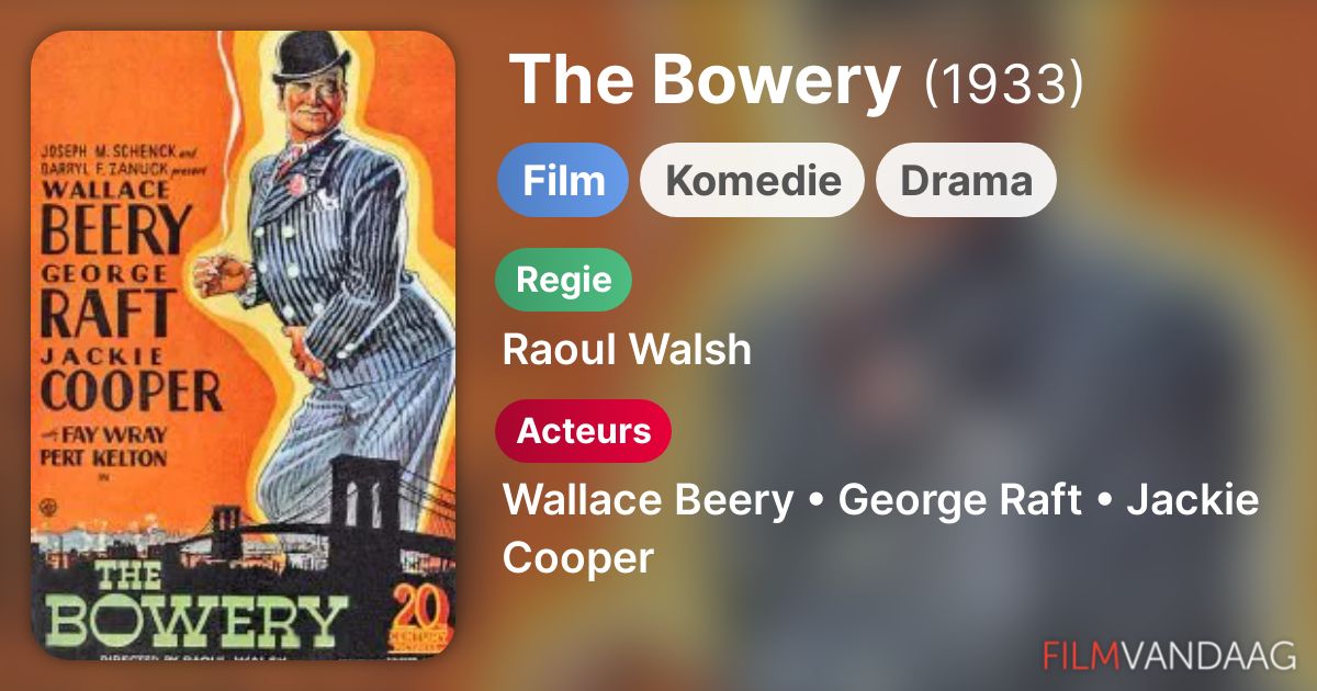 The Bowery (film, 1933) - FilmVandaag.nl