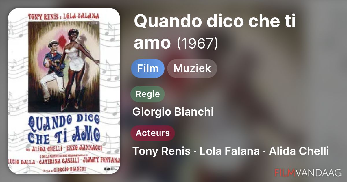 Quando dico che ti amo (film, 1967) kopen op dvd of blu-ray ...