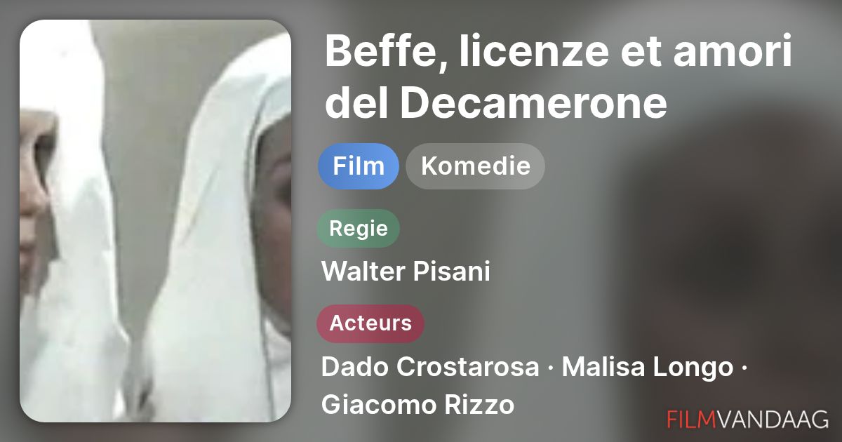 Beffe, licenze et amori del Decamerone segreto (film, 1972 ...