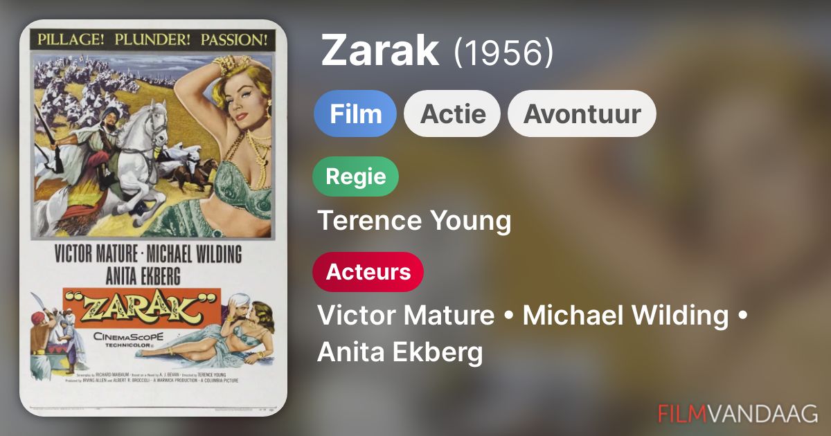 Zarak (film, 1956) - FilmVandaag.nl