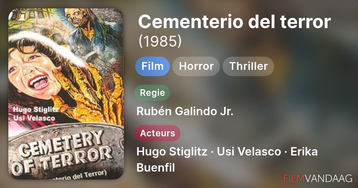 Cementerio del terror (film, 1985) Nu Online Kijken - FilmVandaag.nl