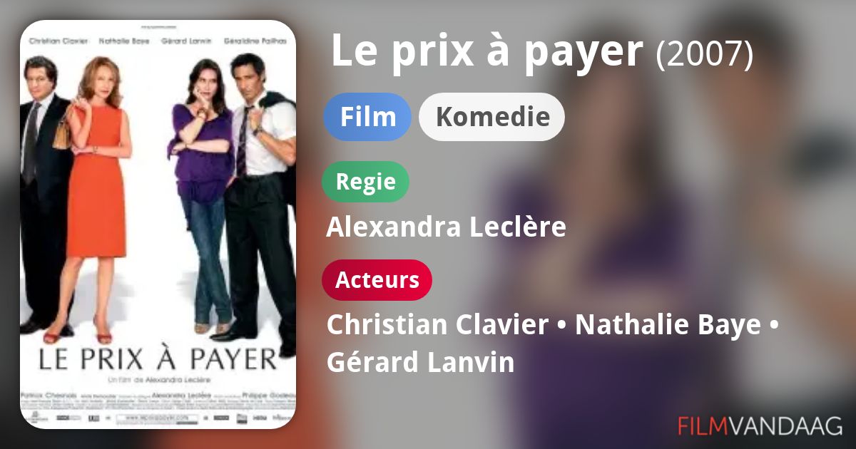 Le prix à payer (film, 2007) - FilmVandaag.nl
