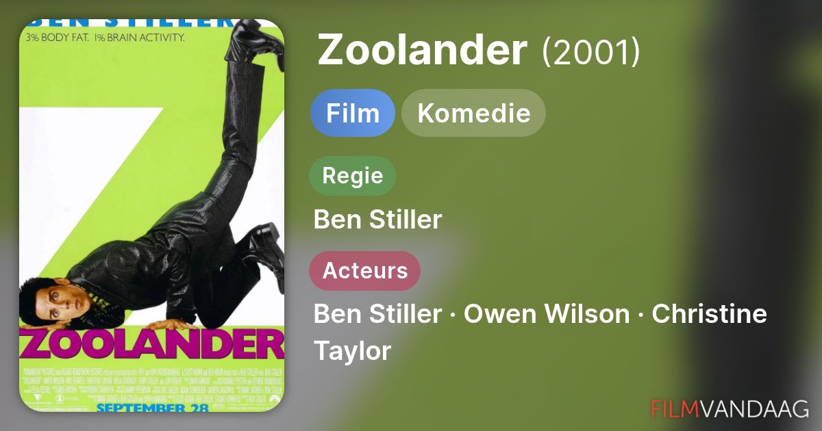 Zoolander (film, 2001) - FilmVandaag.nl