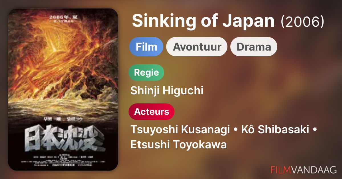 Sinking of Japan (film, 2006) - FilmVandaag.nl