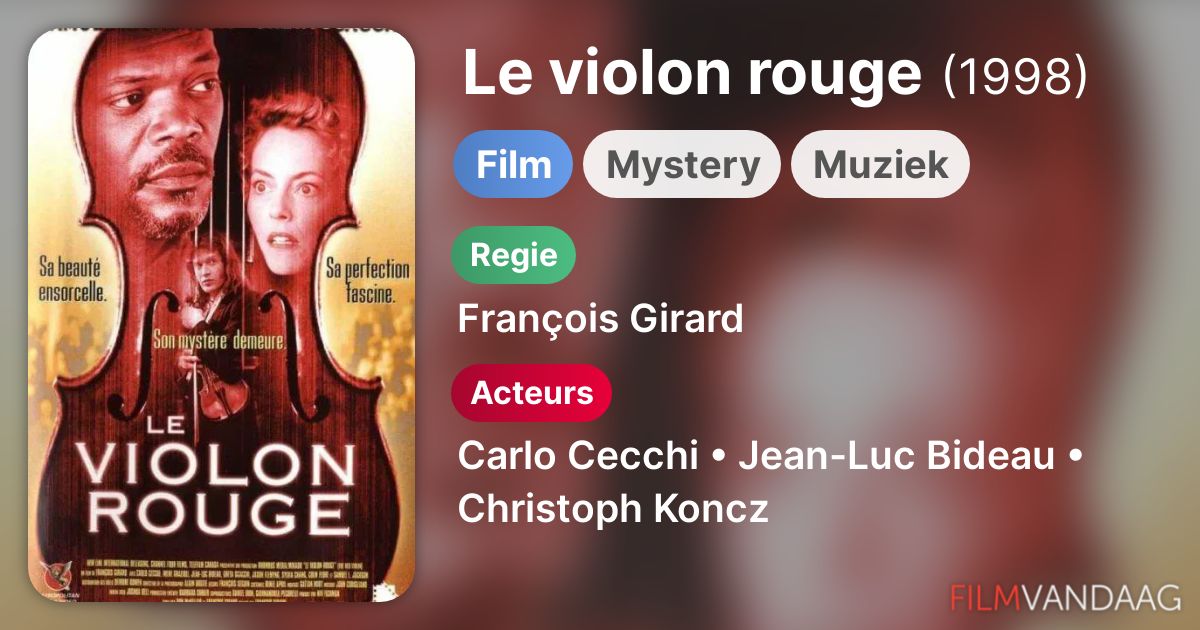Le violon rouge (film, 1998) - FilmVandaag.nl