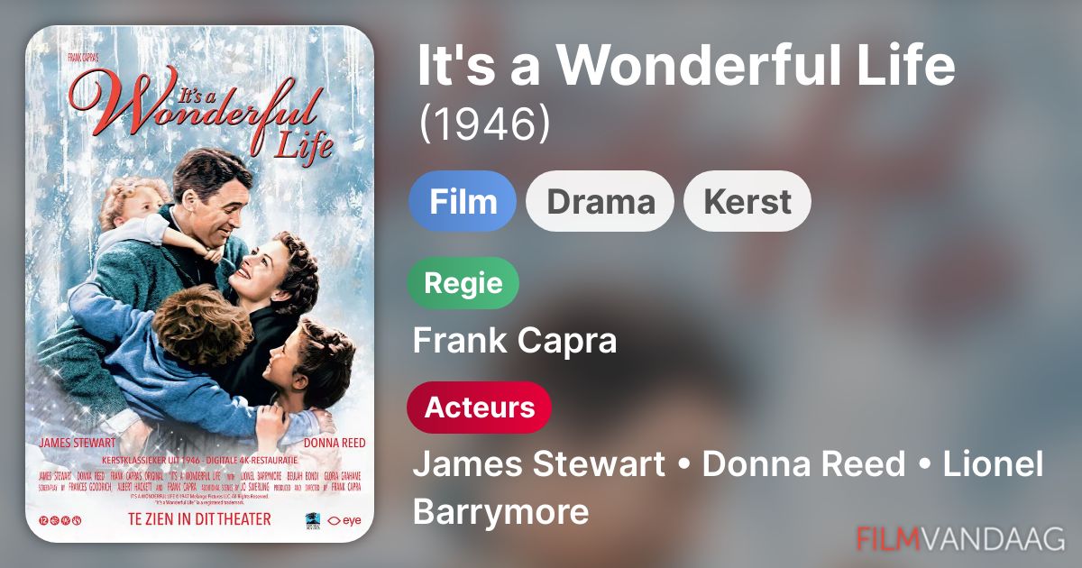 It's a Wonderful Life (film, 1946) - FilmVandaag.nl