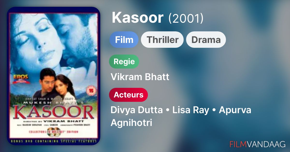 Kasoor (film, 2001) - FilmVandaag.nl