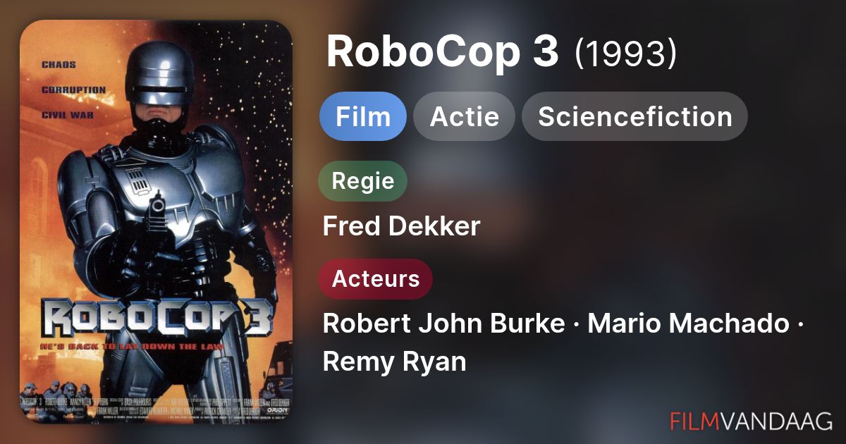 RoboCop 3 (film, 1993) - FilmVandaag.nl