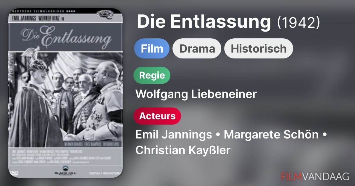 Die Entlassung (film, 1942) - FilmVandaag.nl