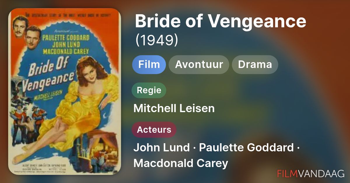 Bride of Vengeance (film, 1949) - FilmVandaag.nl