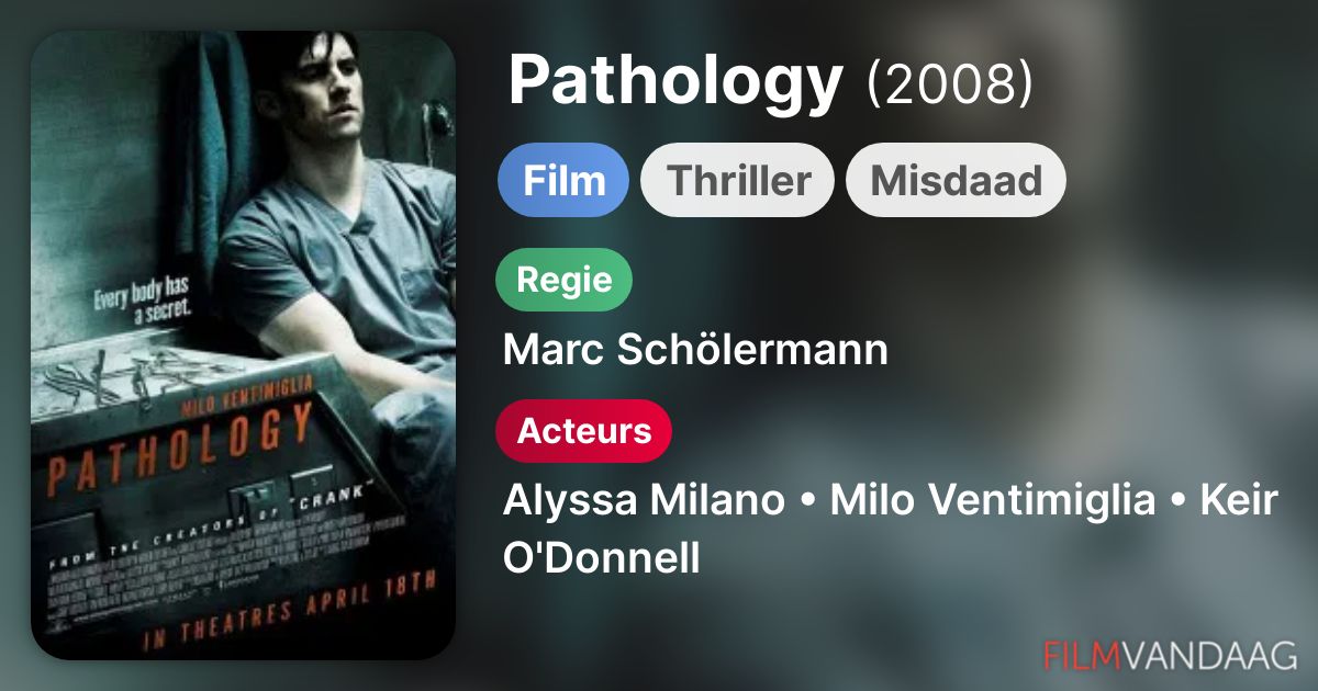 Pathology (film, 2008) - FilmVandaag.nl