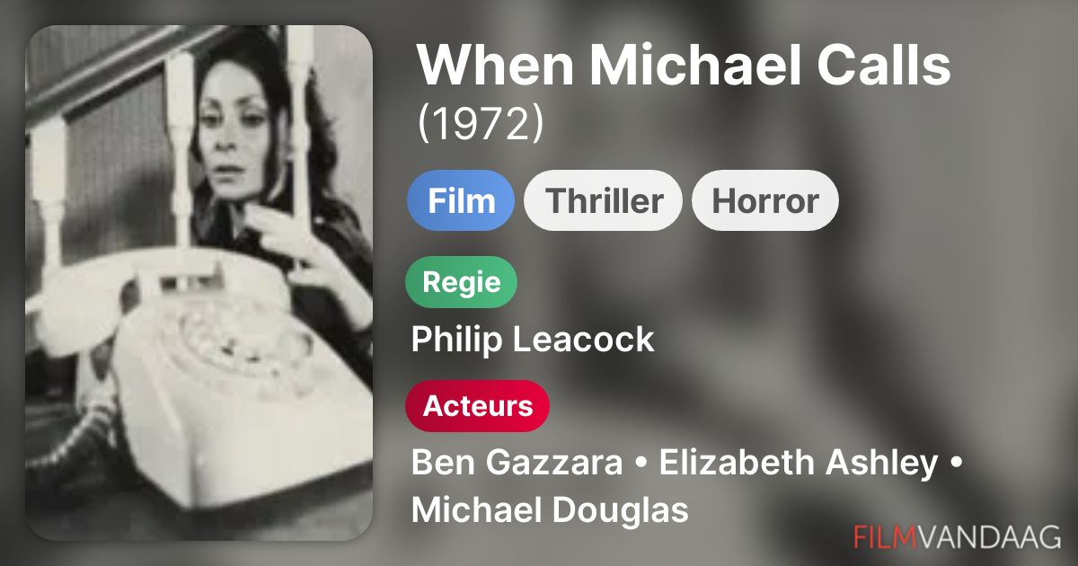 When Michael Calls (film, 1972) - FilmVandaag.nl