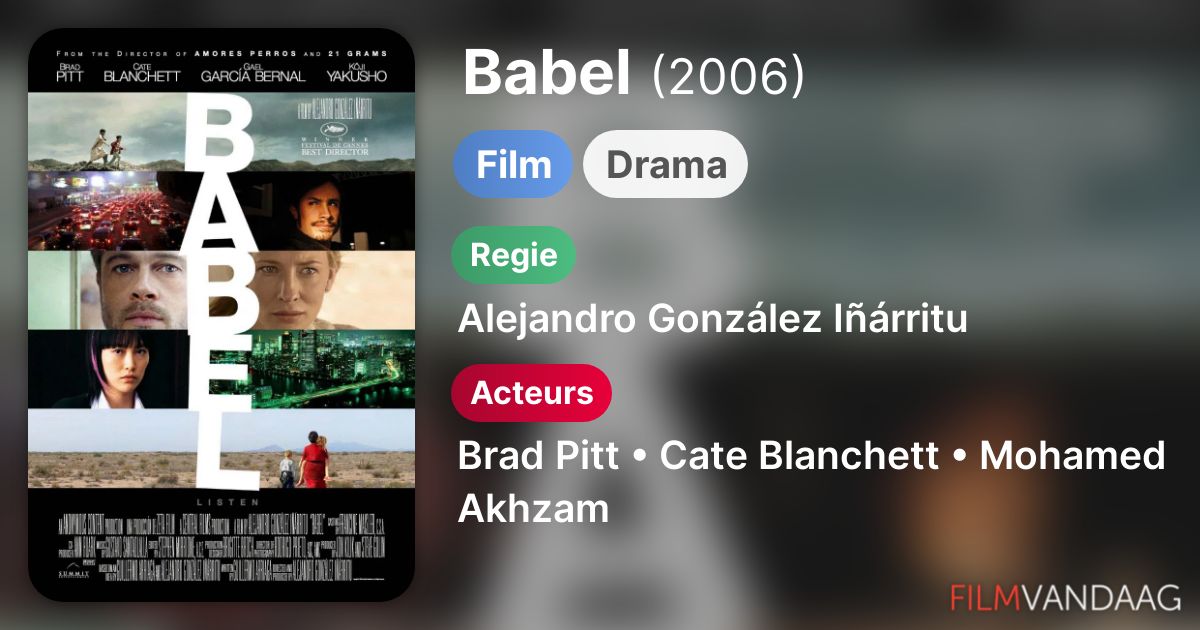 Babel (film, 2006) - FilmVandaag.nl