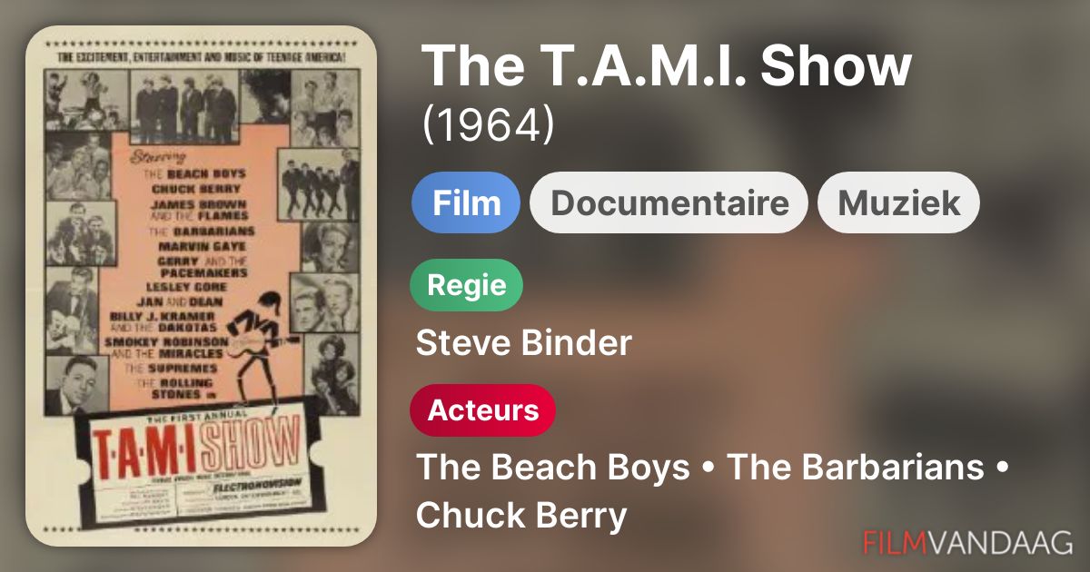 The T.A.M.I. Show (film, 1964) - FilmVandaag.nl