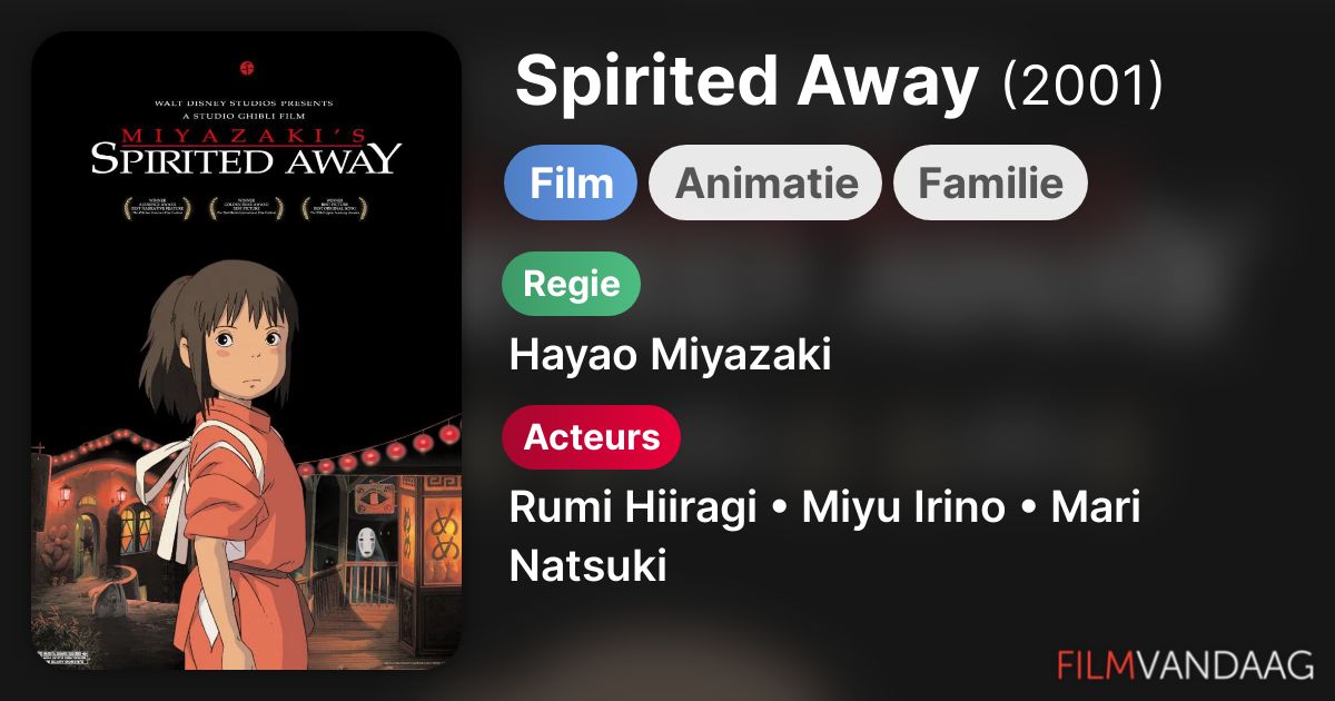 Spirited Away (film, 2001) - FilmVandaag.nl